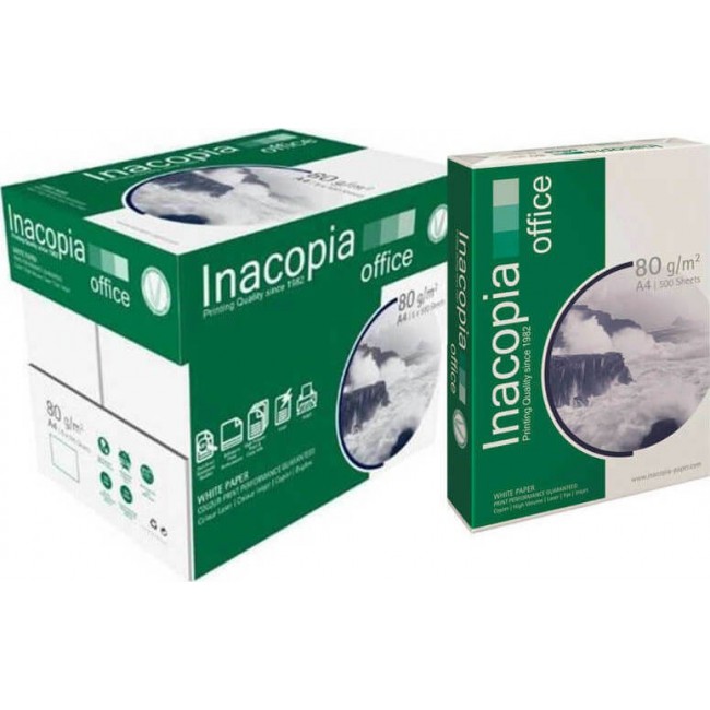 INACOPIA ΦΩΤΟΤΥΠΙΚΟ Χαρτί Εκτύπωσης A4 80gr/m² (ΚΟΥΤΑ) 5x500 φύλλα